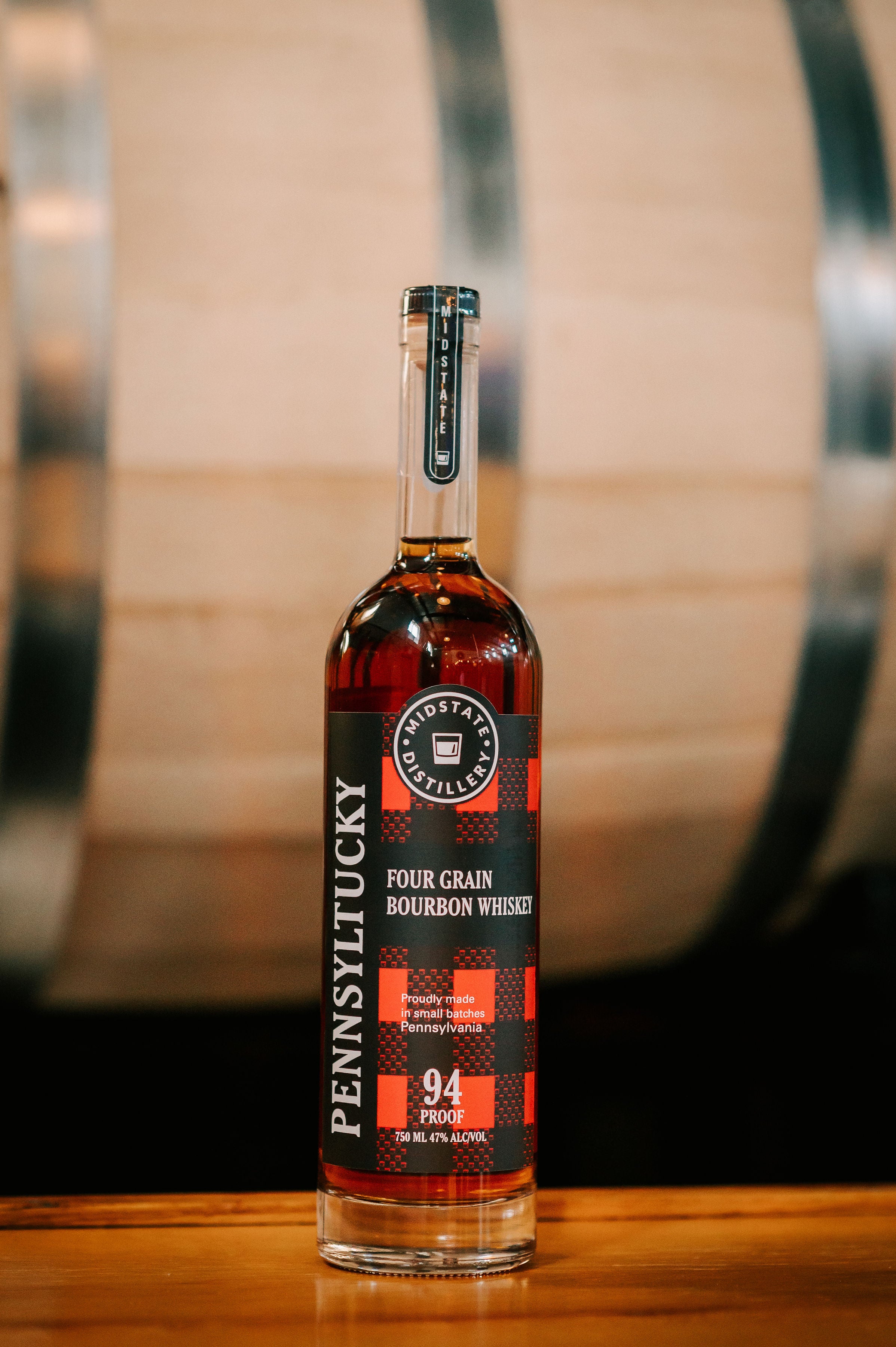 Red Label Four Grain Bourbon | Midstate Distillery